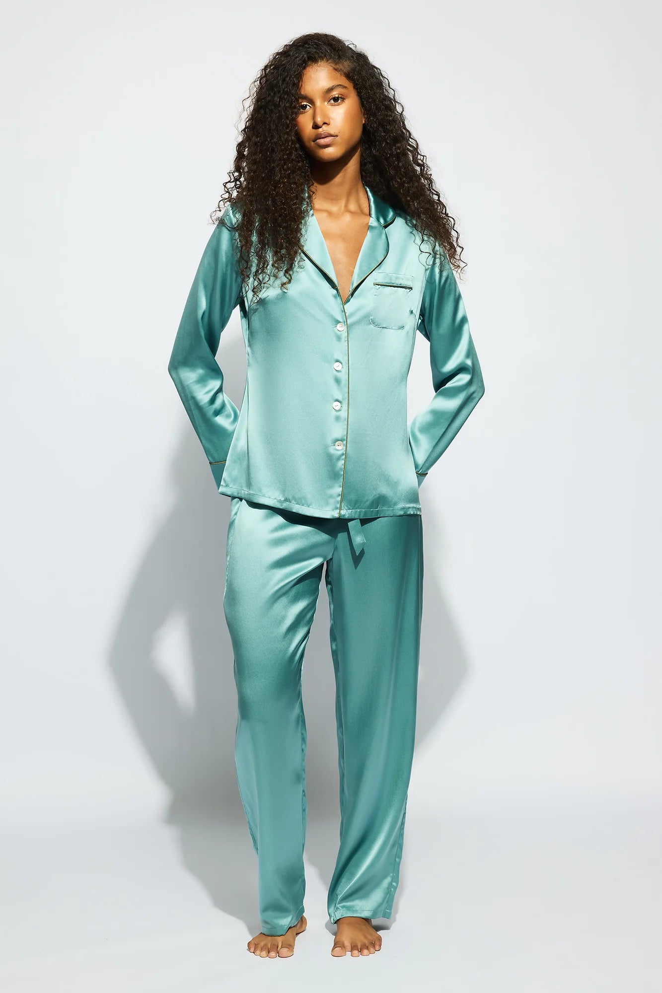 Ginia Fine Finishes Silk Pyjama River – Acte 3 Lingerie